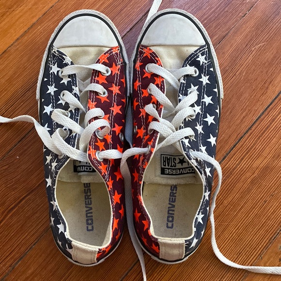 Converse | Shoes | Custom Red White Blue Converse | Poshmark